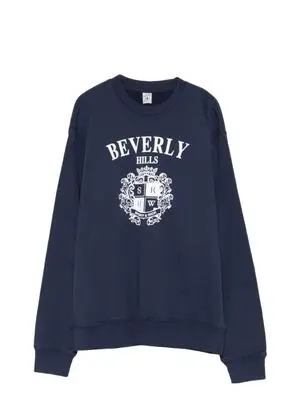 SPORTY  RICH Sporty & Rich Graphic Print Crewneck Sweatshirt - The