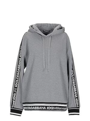 Dolce & Gabbana Solid Terry Hoodie - Grey