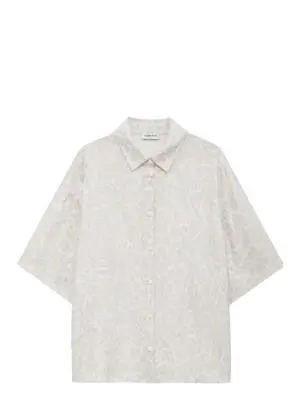 ANINE BING Coco Leopard Print Shirt - White