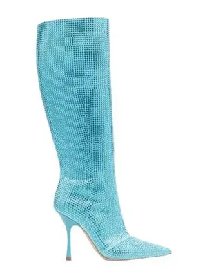 Liu Jo Liu Jo Crystal-Embellished Pointed-Toe Boots Blue