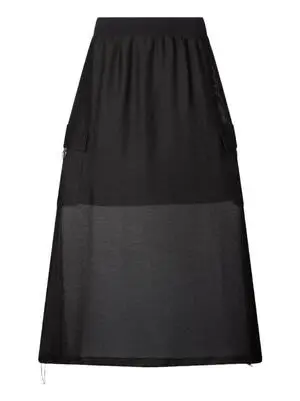 Liu Jo Maxi Mesh Skirt - Black