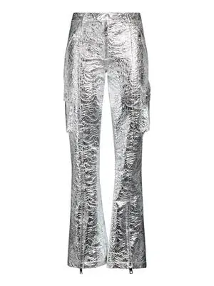 Dolce & Gabbana Metallic Flared Pants - Silver