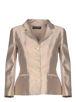 DOLCE & GABBANA Dolce & Gabbana Single-Breasted Crepe Blazer With Lapel Collar
