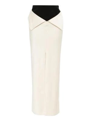 Nanushka Split Front Midi Skirt - White