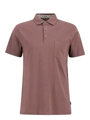Barbour Short-sleeved Polo Shirt With Patch Pockets - Brown