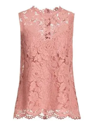 Dolce & Gabbana Sleeveless Lace Top - Pink