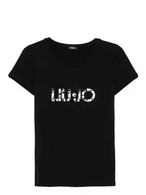 Liu Jo Logo Print T-shirt - Black