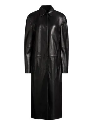 DIESEL® Leather Long Coat - Black