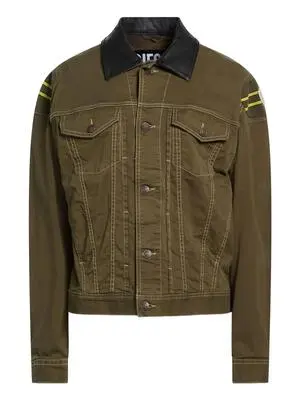 DIESEL® Casual Jacket With Classic Collar - Green