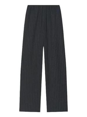 Nanushka Arvenn Pinstripe Trousers - Black