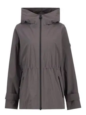 Barbour Hooded Zip-up Jacket - Black