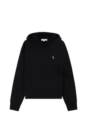 SPORTY  RICH Sporty & Rich Embroidered Textured Knit Hoodie - No
