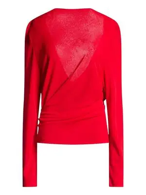 Jacquemus Jersey Draped Neckline Top - Red