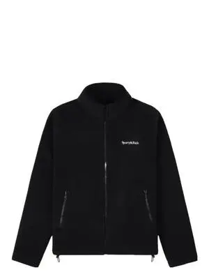 SPORTY  RICH Sporty & Rich Zip-up Fleece Jacket - Black