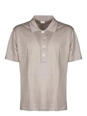 Eleventy Buttoned Polo Shirt Light Brown