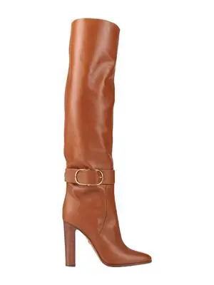 Dolce & Gabbana Over-the-knee Leather Boots With Buckle Detail - Brown