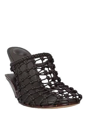 Jacquemus Minimalist Round-toe Wedge Mules - Black