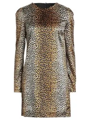 Dolce & Gabbana Leopard-print Long-sleeve Dress - Beige