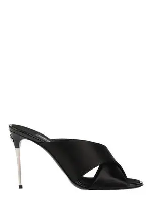 Dolce & Gabbana Dolce & Gabbana Black Satin High Heel Sandals Black