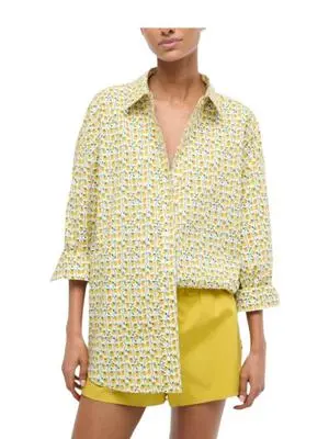 STAUD Staud V. Colton Printed Shirt