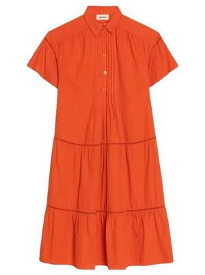 Zadig&Voltaire Sepia Pleated Dress - Red