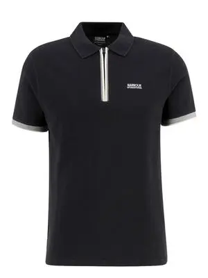 Barbour Logo Embroidered Polo Shirt - Black