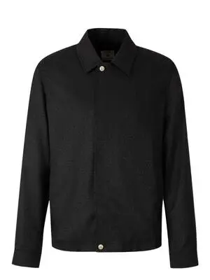 Casablanca Long-sleeved Zipped Overshirt - Black