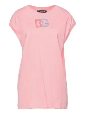 Dolce & Gabbana Solid-color Short-sleeved T-shirt - Pink