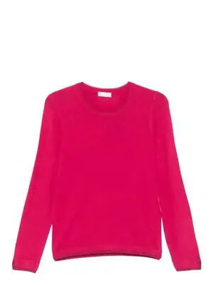 Liu Jo Ribbed Trim Crewneck Jumper - Red
