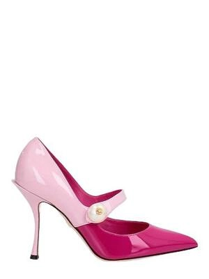 Dolce & Gabbana Two-tone Patent Leather Mary Jane High Heels - Pink