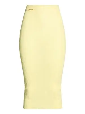 Jacquemus Ribbed Knit Midi Skirt - Yellow