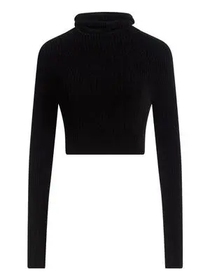 Jacquemus Ribbed Knit Turtleneck - White