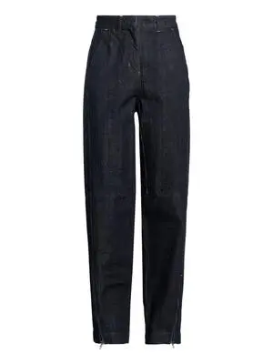 JACQUEMUS Jacquemus Dark Wash Straight Leg Jeans With Embroidered Logo