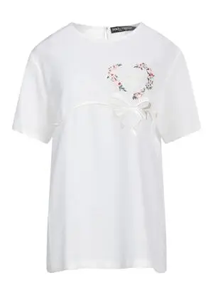 Dolce & Gabbana Solid-color Short-sleeved T-shirt - White