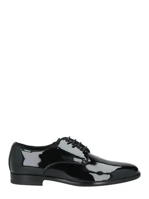 Dolce & Gabbana Patent Leather Lace-up Derby Shoes - Black