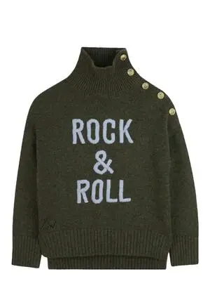 Zadig&Voltaire High-neck Button Detail Sweater - Black