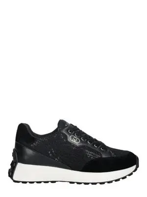 Liu Jo Lace-up Glitter Paneled Sneakers - Black