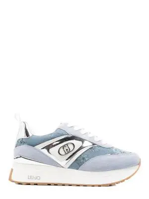 LIU JO Liu Jo Floral Print Sneakers With Silver Tone Detailing