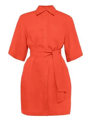 ERES Séducteur Shirt Dress With Belt - Red