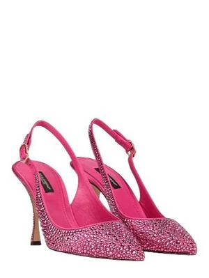 Dolce & Gabbana Embellished Satin Pointed Toe Slingbacks - No