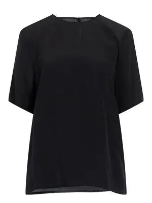 Dolce & Gabbana Short-sleeved Crew Neck Top - Black