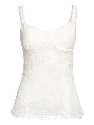 Dolce & Gabbana Lace Sleeveless Top - White