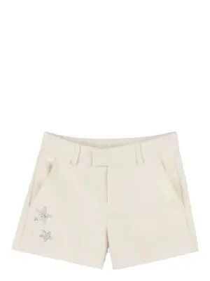 Zadig&Voltaire Rhinestone Embellished Twill Shorts - White