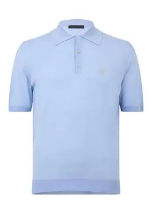 Prada Fine Wool Polo Shirt - Blue