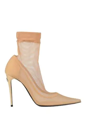 Dolce & Gabbana Sock Ankle Boots - Nude