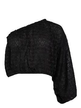 ERES Twist Asymmetric One Shoulder Top - Black