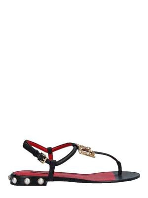 DOLCE & GABBANA Dolce & Gabbana Embellished Slingback Thong Sandals