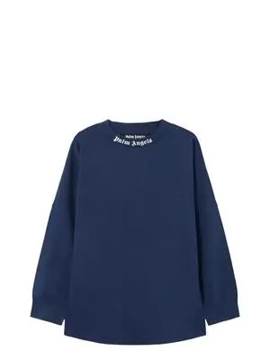 Palm Angels Logo-detail Sweatshirt - Blue