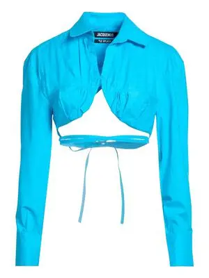 Jacquemus Minimalist Solid-color Cropped Top - Blue