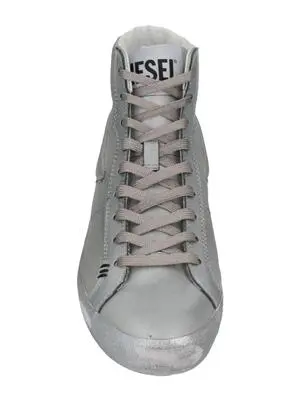DIESEL® Metal High-top Casual Lace-up Shoes - Silver